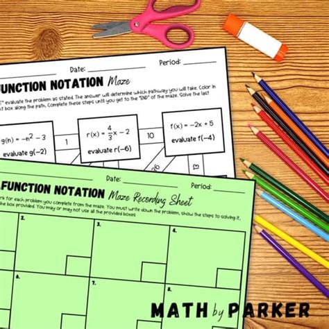 Evaluating Functions Using Function Notation Maze Print And Digital Activity