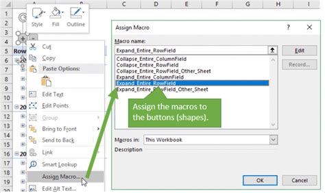 expand and collapse entire pivot table fields vba macro excel campus