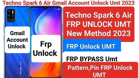 Techno Spark Air Frp Unlock UMT New Method Ll Techno Spark Air Pattern Pin FRP Unlock