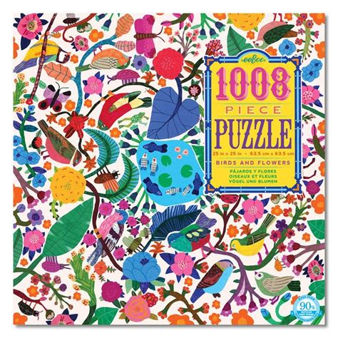 Eeboo Birds And Flowers 1008 Piece Puzzle Artofit