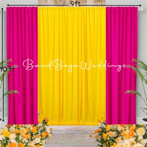 Haldi Function Backdrop Cloth Band Baja Weddings