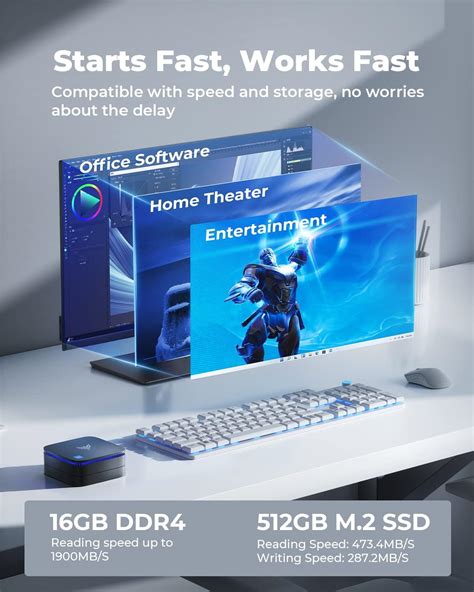 Nipogi Mini Pc Alder Lake N95 Jusquà 3 4ghz 15w 16 Go Ddr4 512 Go M
