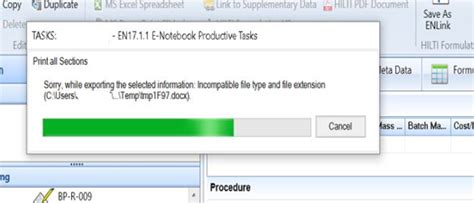 Printing Error While Exporting The Selected Information Incompatible