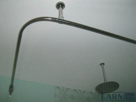 Оптимальная штанга для шторы в ванную комнату и угловая г-образная ...