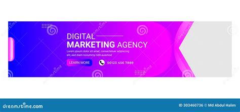 Social Media LinkedIn Profile Banner Cover Photo Design Stock Vector Illustration Of Media