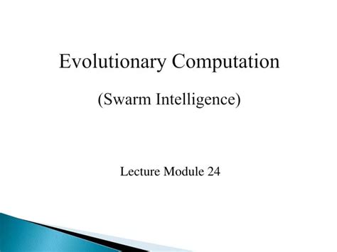 PPT Evolutionary Computation Swarm Intelligence PowerPoint Presentation ID