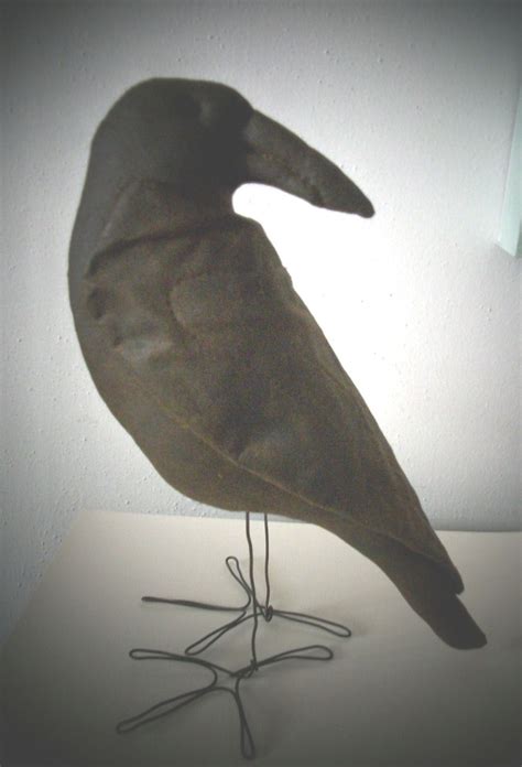 primitive crow doll primitive kunst krähe amsel