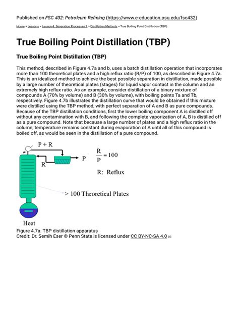 True Boiling Point Distillation Tbp Pdf