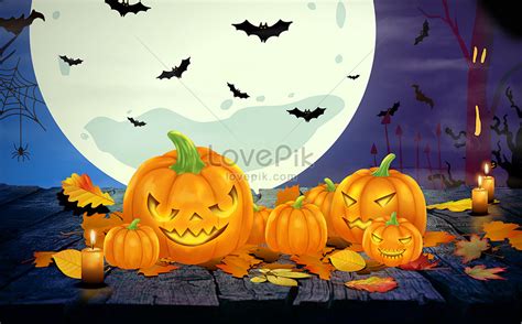 할로윈데이 호박등 배경 사진 및 창의적인 일러스트 무료 다운로드 Lovepik