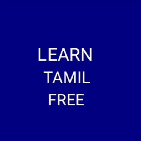 Learn Tamil Youtube