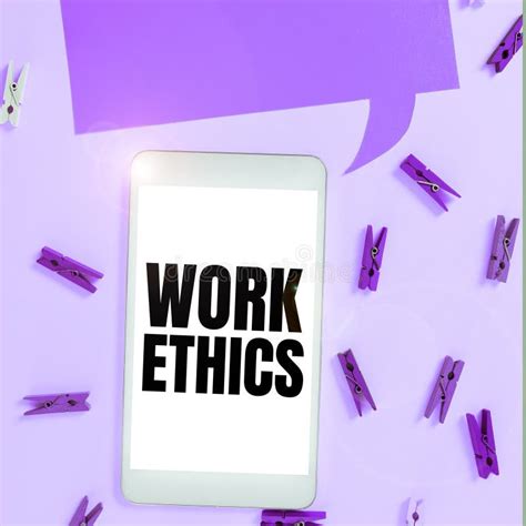 Text Caption Presenting Work Ethics Internet Concept A Set Of Values