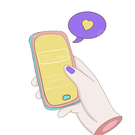 손을 잡고 휴대 전화 일러스트 포즈 테두리 휴대폰 휴대 전화 자세 Png 일러스트 및 Psd 이미지 무료 다운로드 Pngtree