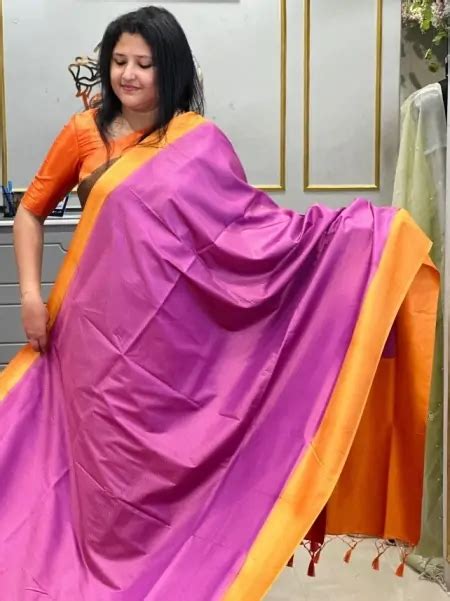 Dual Shade Partywear Soft Silk Sarees With Copper Zari Weaves