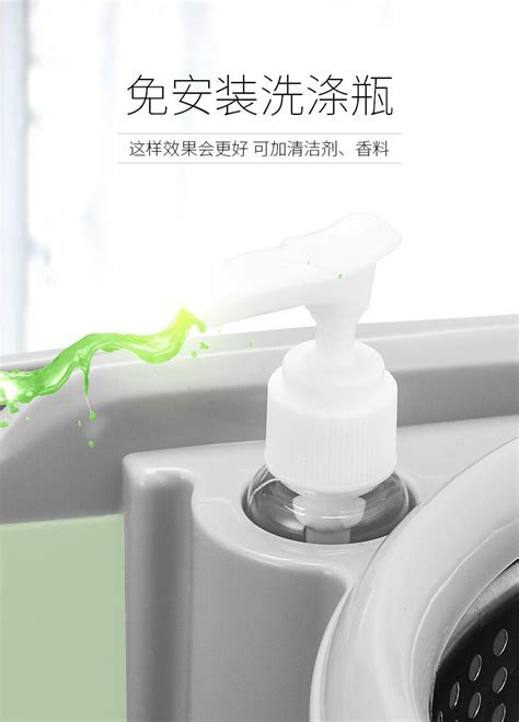 中环力安【抹茶绿金属蓝塑料盘 1头】旋转拖把桶双驱动免手洗 融创集采商城