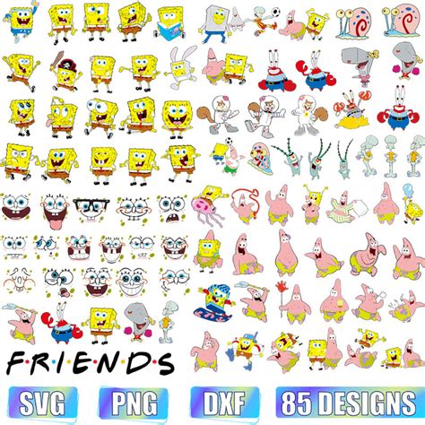 Spongebob Svg Bundle Files For Cricut Silhouette Spongebob Inspire