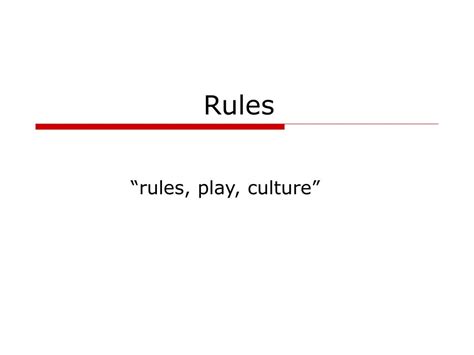 Ppt Rules Powerpoint Presentation Free Download Id 66415