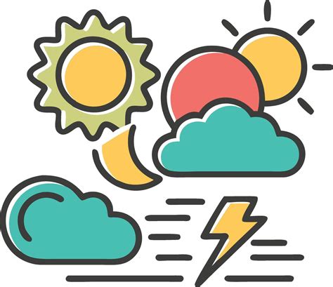 Weather Forecast Icon Set Design 58128612 Vector Art At Vecteezy