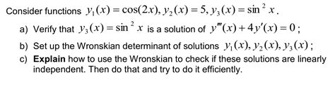 Solved 2 2 Consider Functions Yx Cos2x