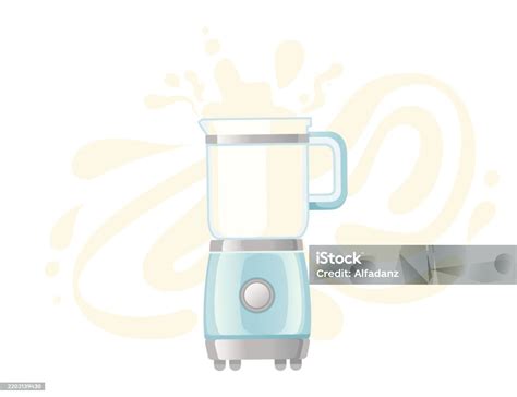 문구 블렌더 크림 전기 부엌 장비 블렌딩 및 혼합 벡터 일러스트 레이 션 흰색 배경에 고립 건강한 식생활에 대한 스톡 벡터 아트 및 기타 이미지 Istock