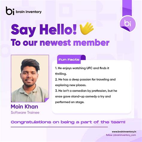 Welcometotheteam Braininventory Newbeginnings Softwaretrainee