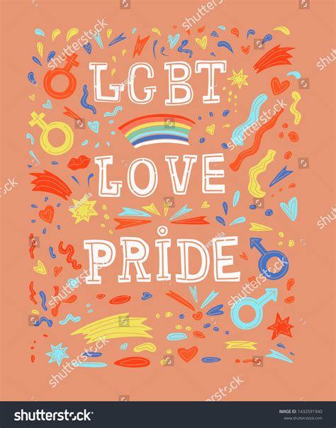 Conceptual Colorful Poster Lgbt Slogan Text Stock Vector Royalty Free Shutterstock