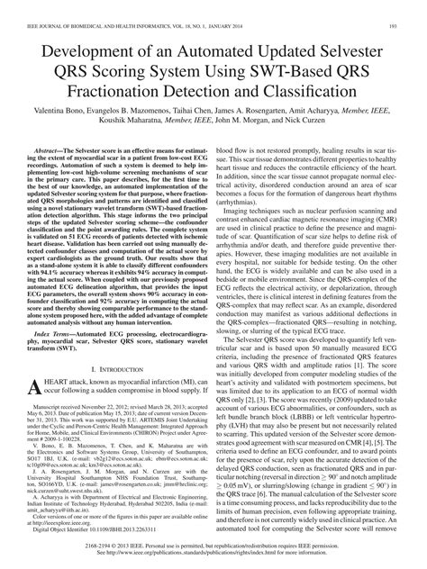 Solution Development Of An Automated Updated Selvester Qrs Scoring
