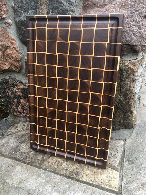 Basket Weave Pattern End Grain Cutting Board Etsy