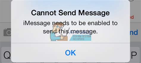 Fix Imessage Needs To Be Enabled To Send This Message