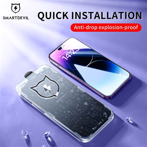 Smartdevil ฟิล์มกระจกนิรภัยกันฝุ่น กันระเบิด สีเขียว สําหรับ Iphone 14