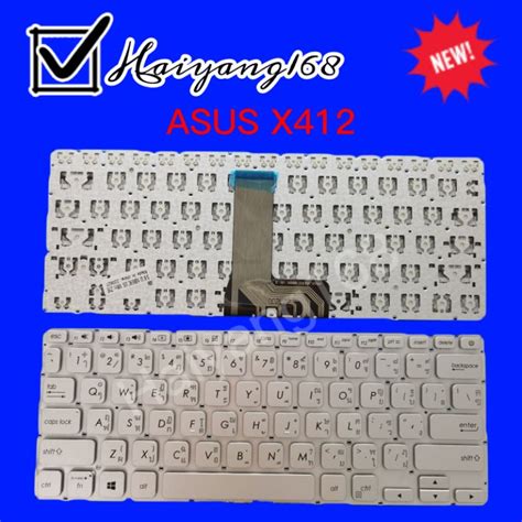 Keyboard คีย์บอร์ดใช้กับ Asus Vivobook 14 X412 X412ub X412ua X412u X412fa X412f สีเงิน ภาษาไทย
