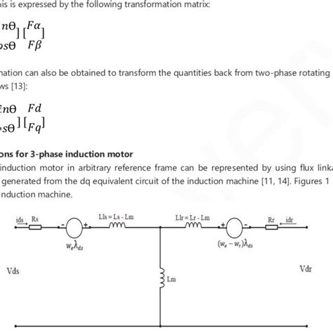 D Axis Equivalent Circuit Of The Induction Motor Download Scientific Diagram