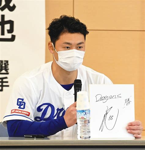 中日・細川成也、新背番号「55」に誓う 大豊泰昭さんに続くホームラン王獲得へ「自分の頑張り次第」：中日スポーツ・東京中日スポーツ