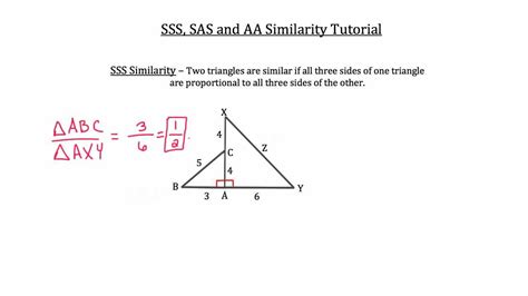Sss Sas And Aa Triangle Similarity Tutorial Textbook Tactics Youtube