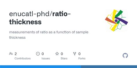 github enucatl phd ratio thickness measurements of ratio as a