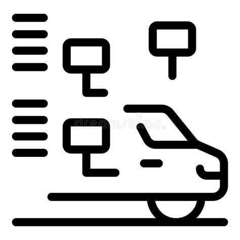 self driving car detecting road signs using artificial intelligence stock vector illustration