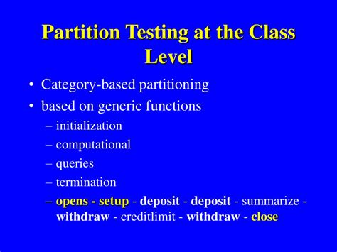 Ppt Software Specification Kxa233 Lecture 11 Oo Testing Ch 22