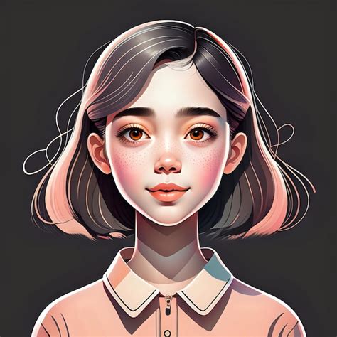 Premium Ai Image Wonderful Girl Digital Avatar Illustration On A