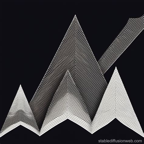 Zig Zag Line In Black And White Stable Diffusion Online