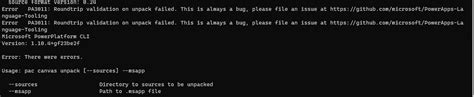 Unpack Command Unpacks My Canvas App With Error Issue 315