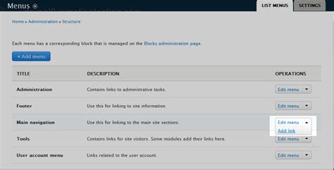 Adding A Contact Form To A Menu In Drupal 8 Inmotion Hosting