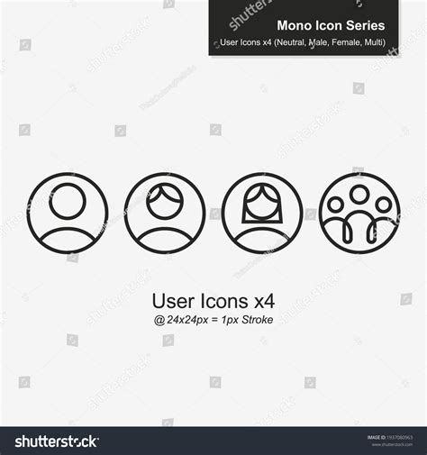 User Icons X Male Female Gender Stock Vector Royalty Free Shutterstock