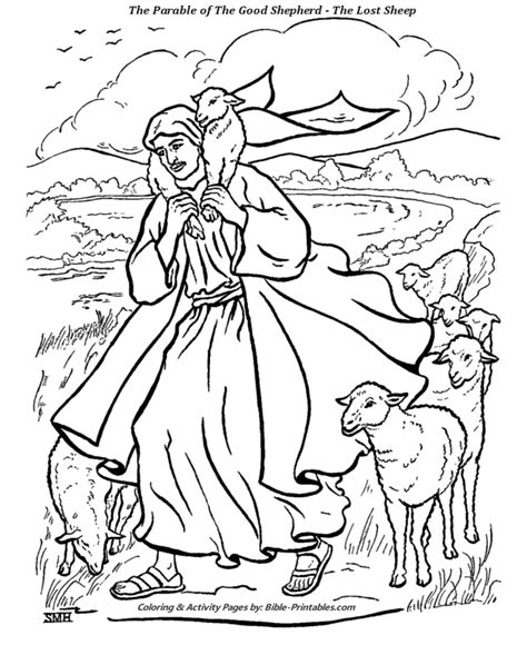 The Parable Of The Good Shepherd Coloring Pages 2 The Parables Of