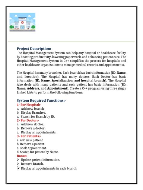 Data Structure Final Lab Project Ideas 1 Pdf Hospital Patient