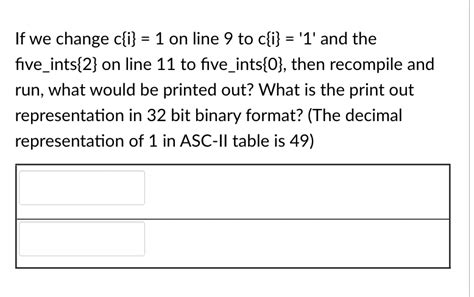 Solved Int Main Int I Int Fiveints 5 Char∗c For I