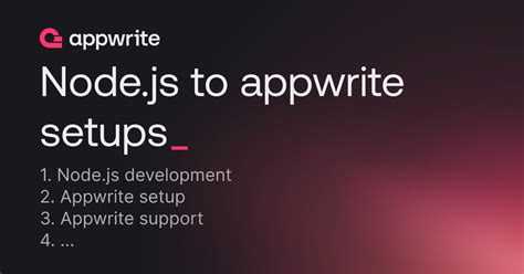 Nodejs To Appwrite Setups Threads Appwrite