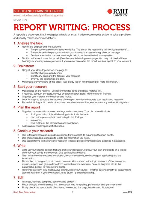 Report Writing Process Pdf 774kb