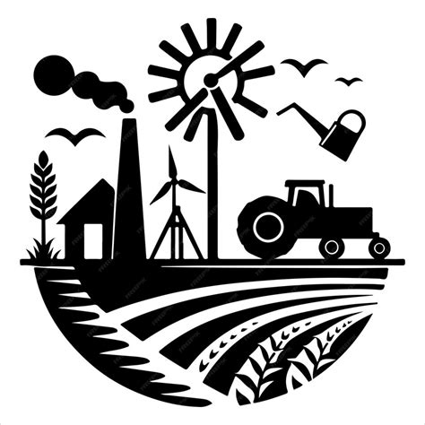 Farming Logo Farming Logo Vector Farming Logo Silhouette Vector