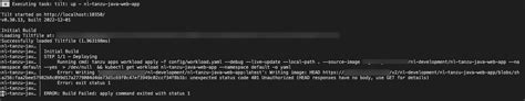 Tap Status Code 401 Unauthorized While Trying To Run Tanzu Live Update