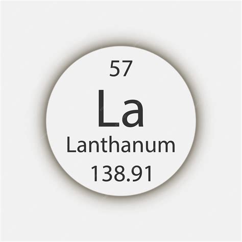 Premium Vector Lanthanum Symbol Chemical Element Of The Periodic Table Vector Illustration