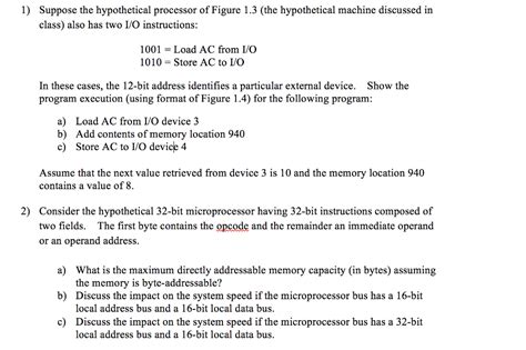 Suppose The Hypothetical Processor Of Figure 13 The